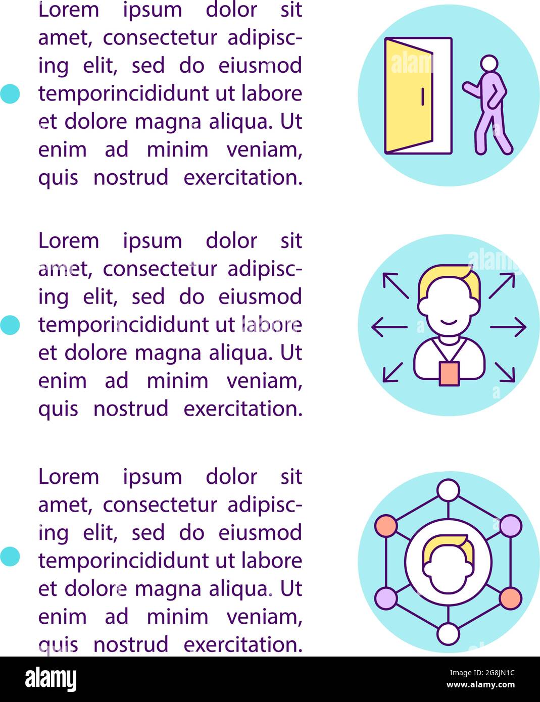 Unlock new opportunities concept line icons with text Stock Vector ...