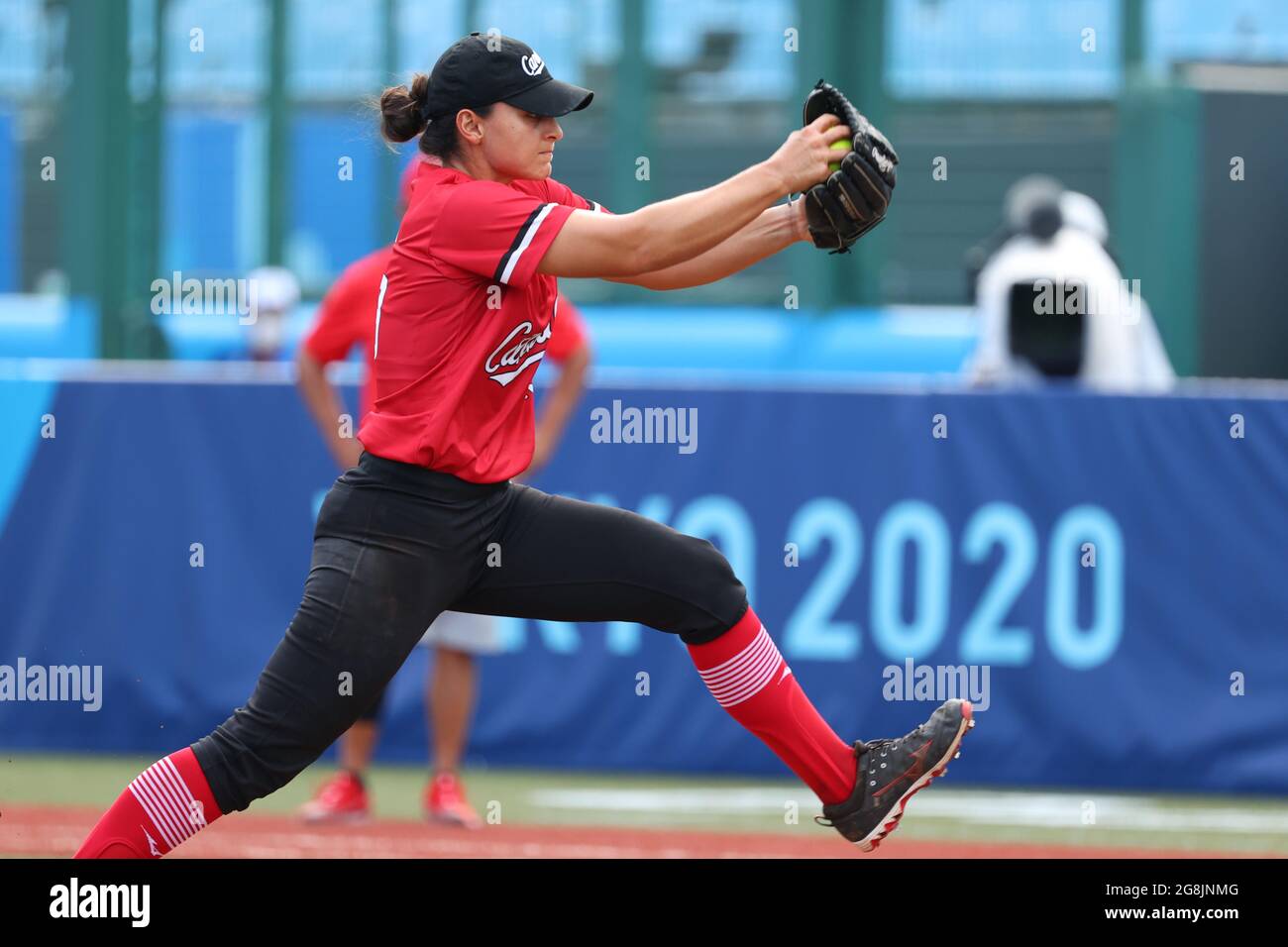 Fukushima, Japan. 21st July, 2021. Jenna Caira (CAN) Softball : Opening ...