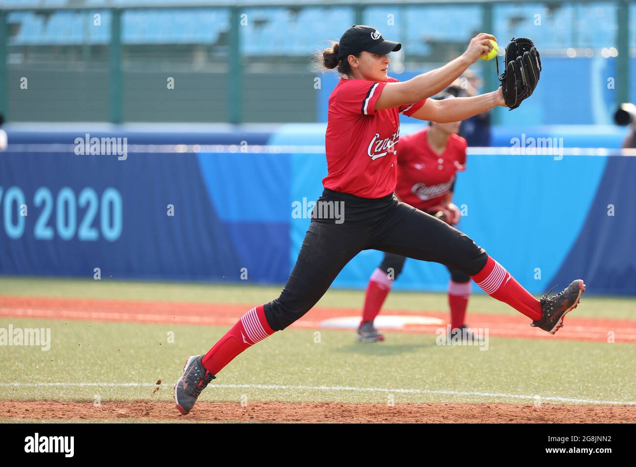Fukushima, Japan. 21st July, 2021. Jenna Caira (CAN) Softball : Opening ...