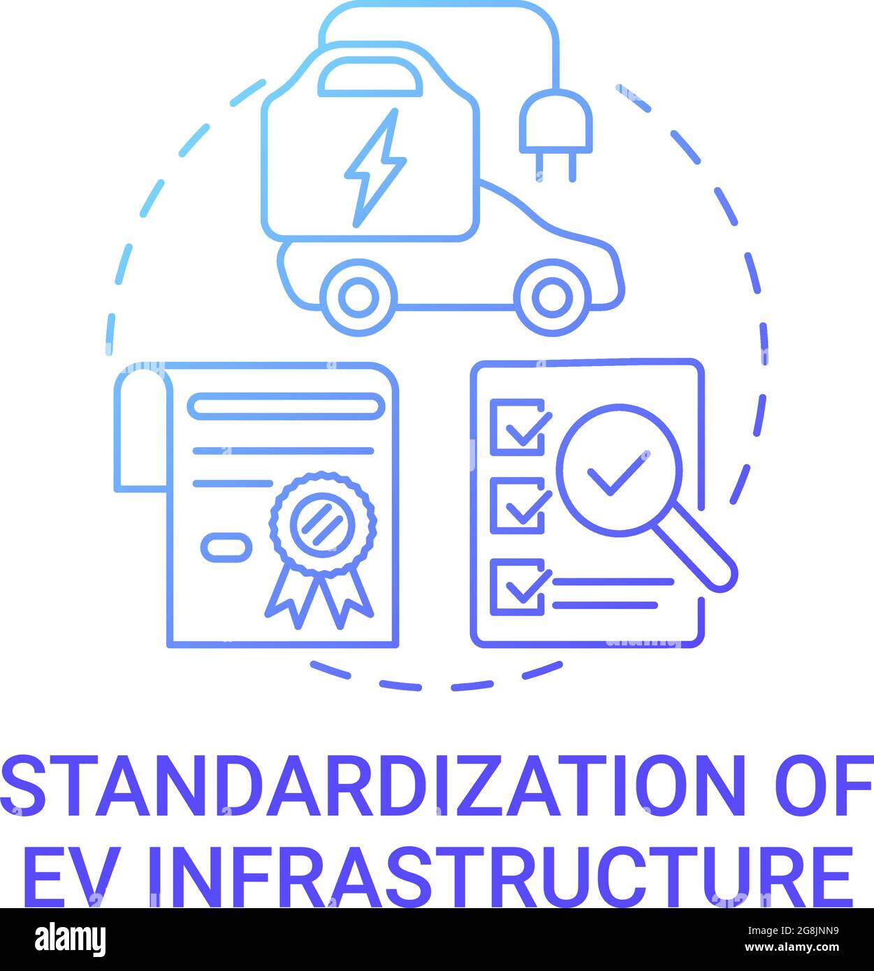 Ev Infrastructure Concept Icon Stock Vector Image And Art Alamy