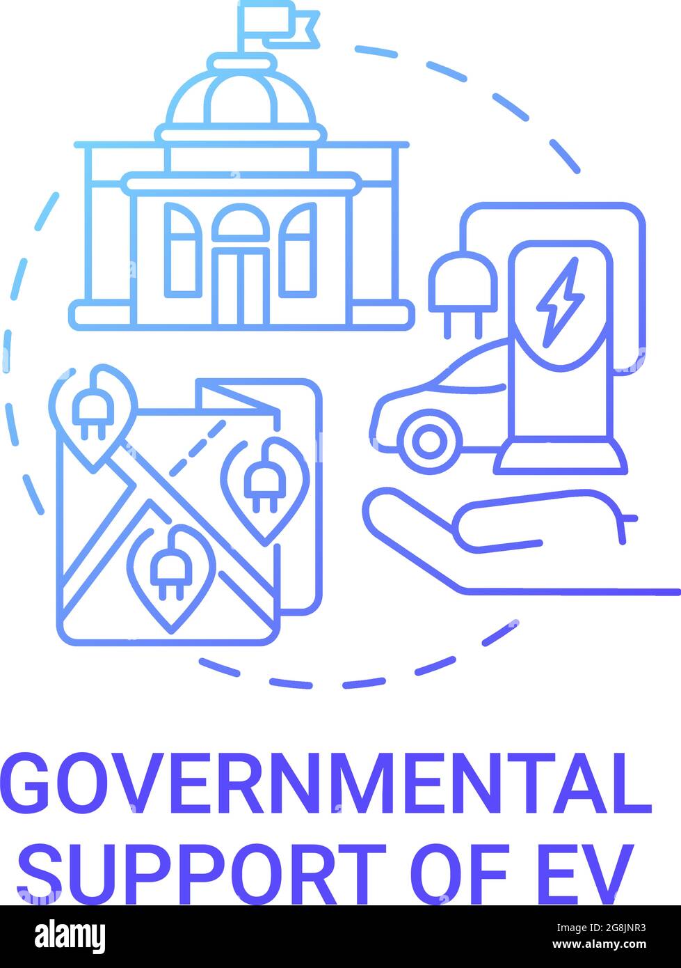 EV governmental support concept icon Stock Vector Image & Art - Alamy