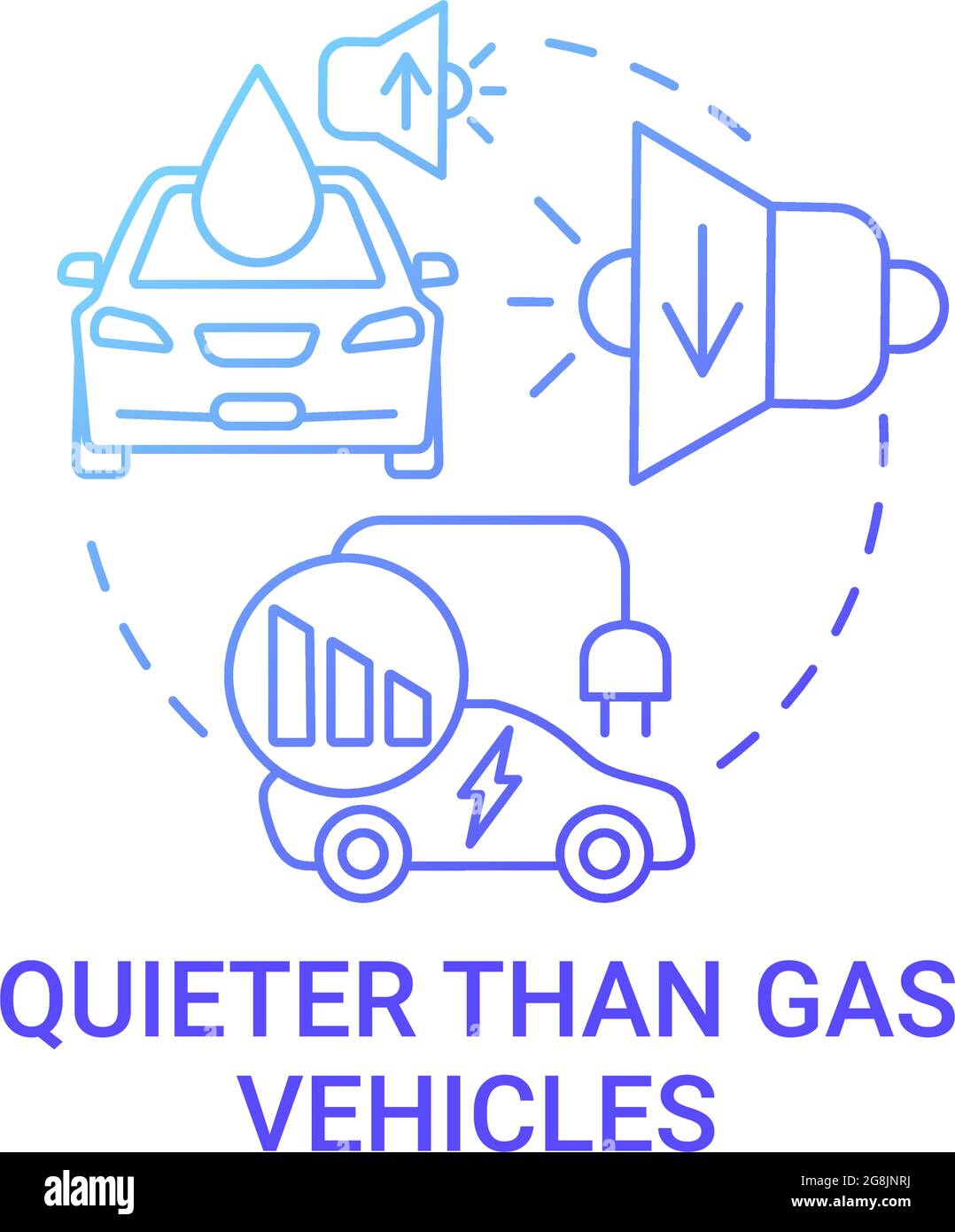 Electric vehicles high-tech advantage concept icon Stock Vector Image ...