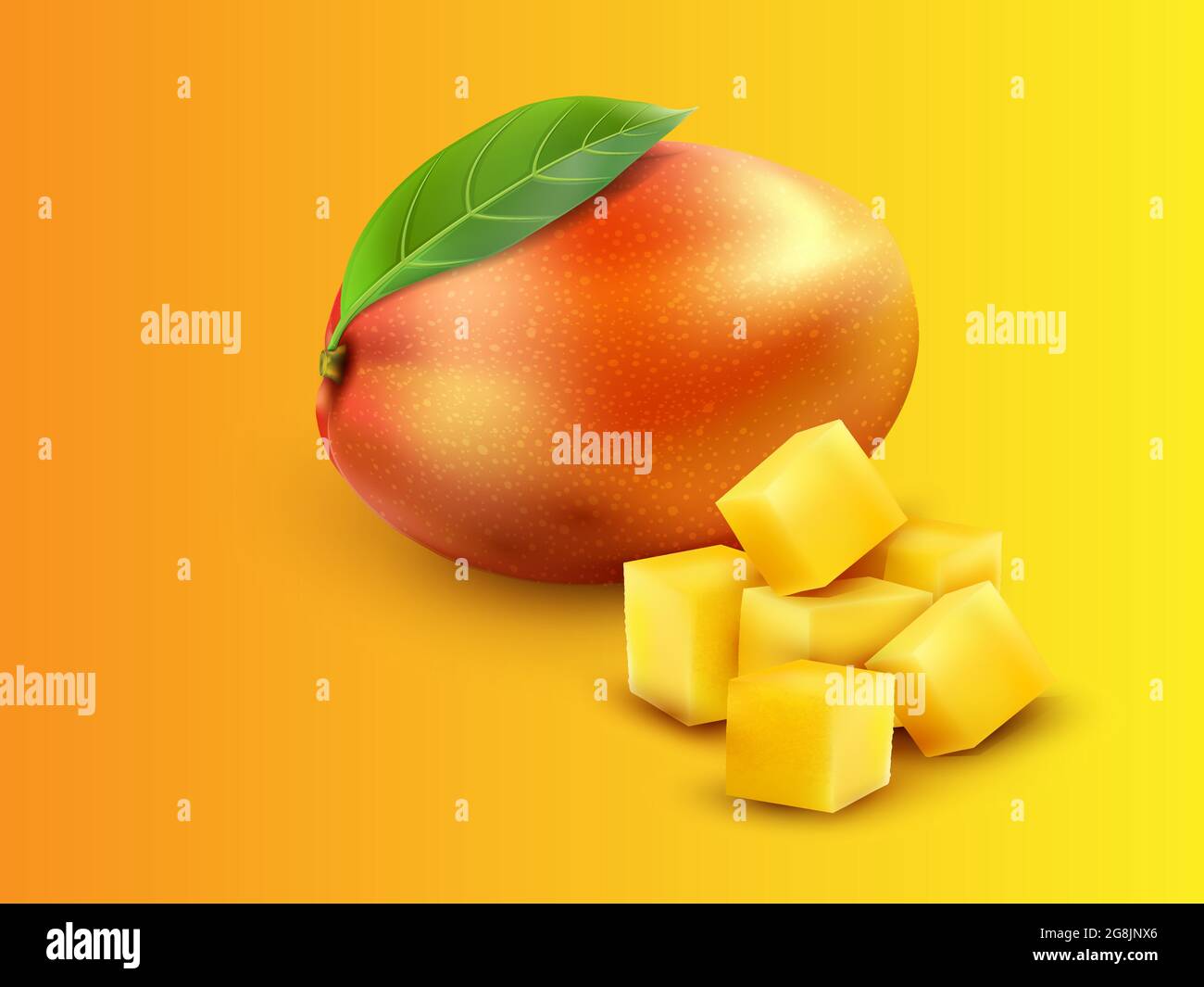 Sliced pieces ripe sweet Stock Vector Images - Alamy