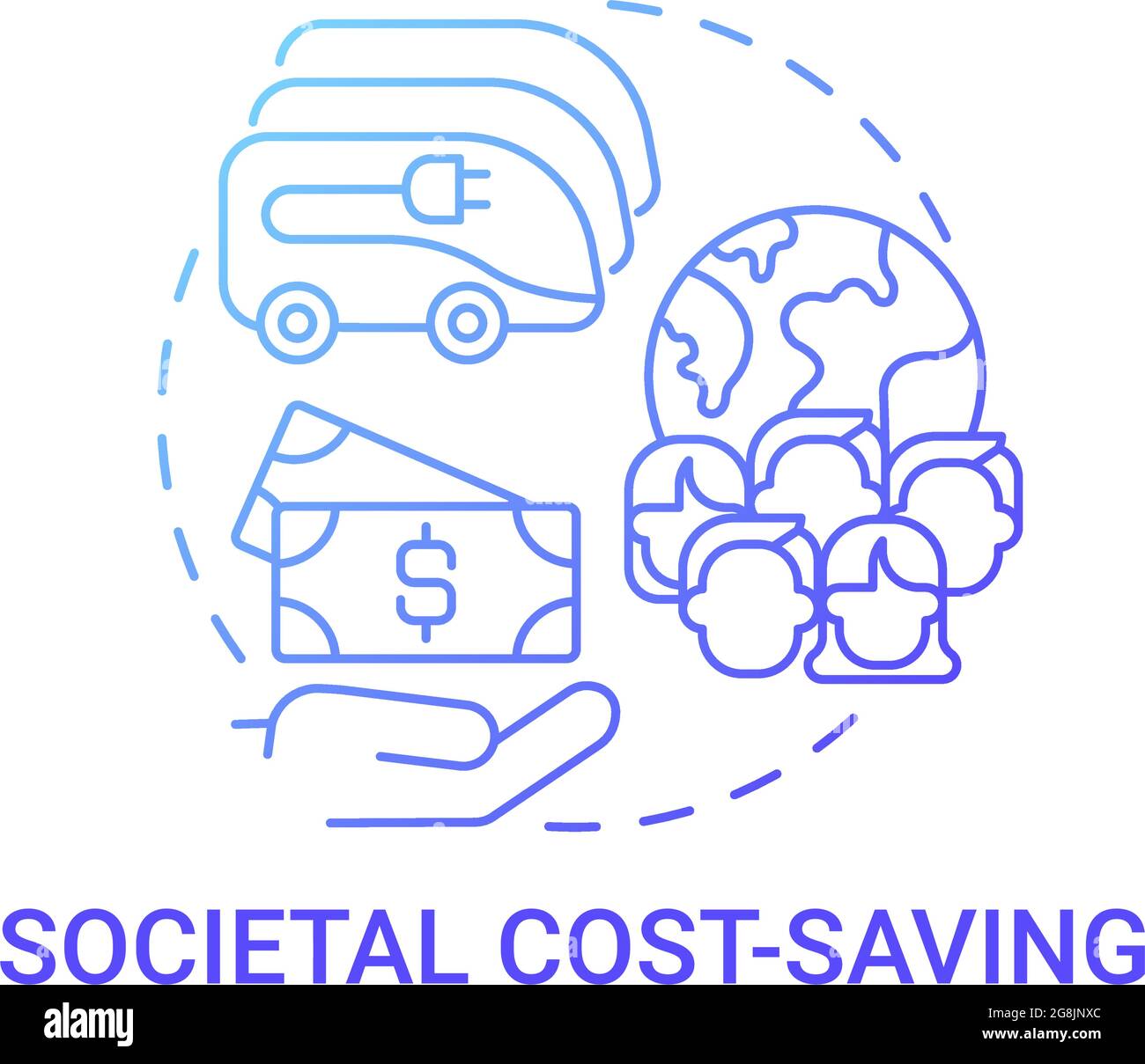 Eco-friendly societal cost saving concept icon Stock Vector Image & Art ...