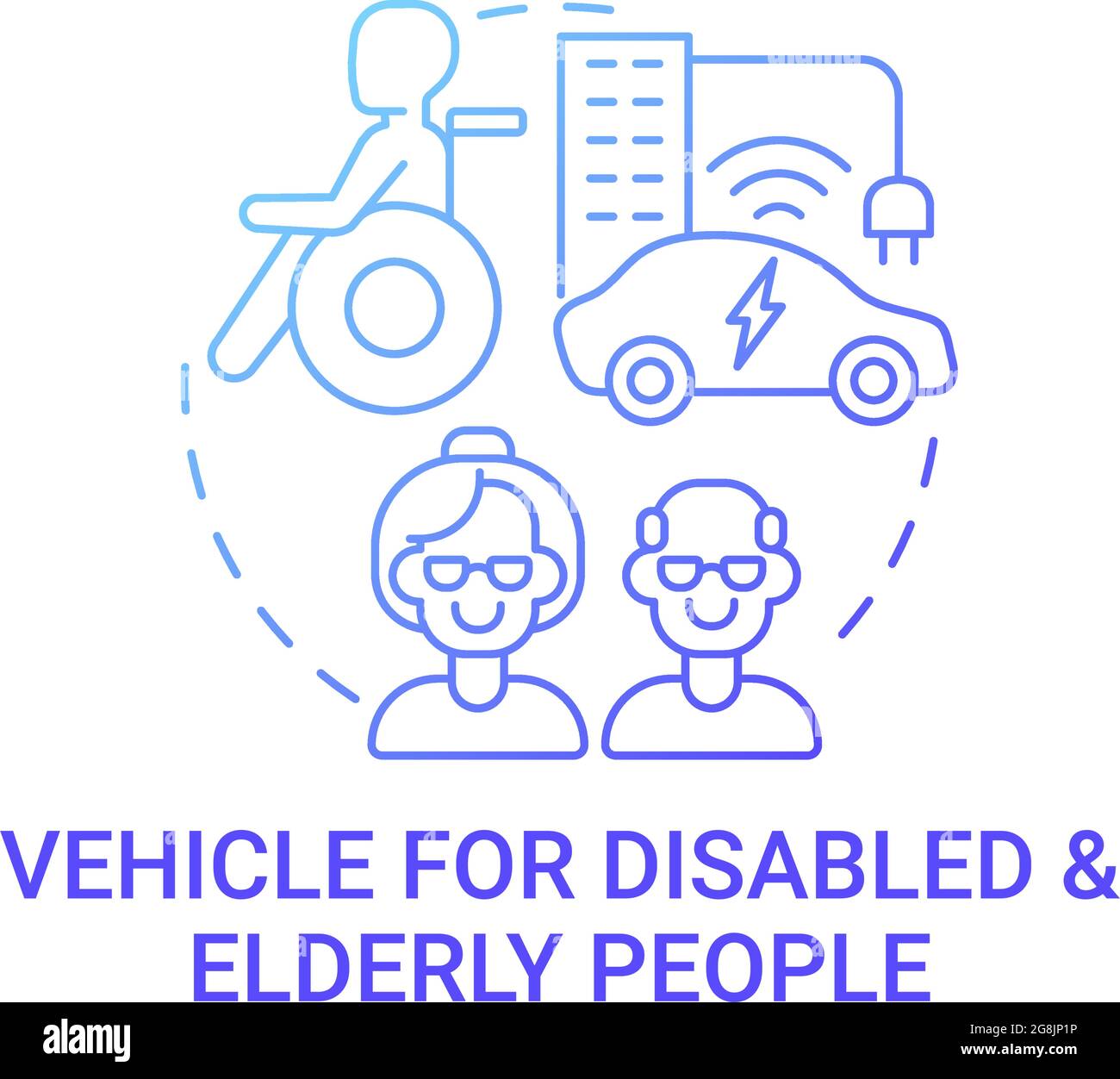 Disabled and old persons vehicle concept icon Stock Vector Image & Art ...