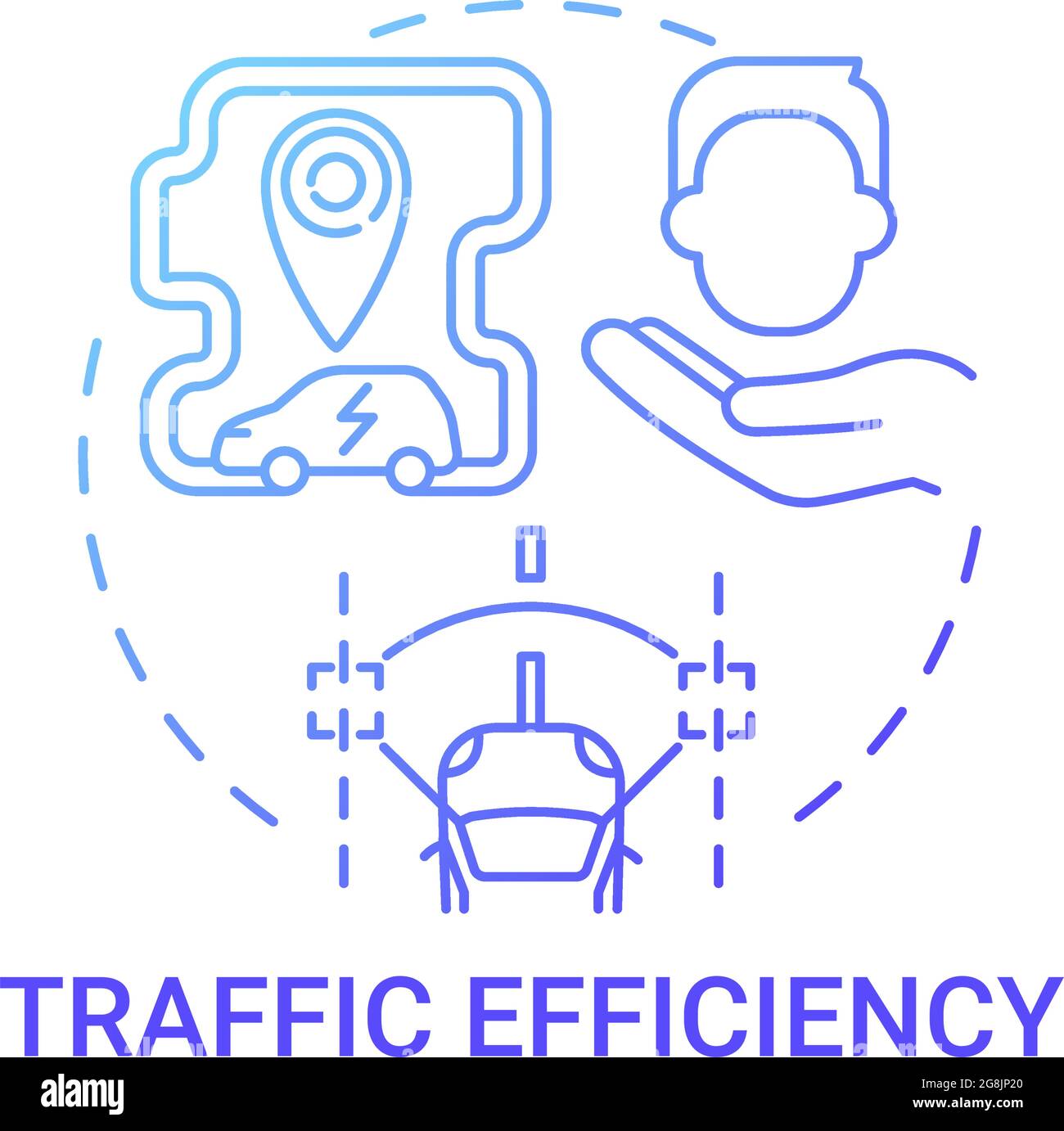 Eco-friendly traffic efficiency concept icon Stock Vector Image & Art ...