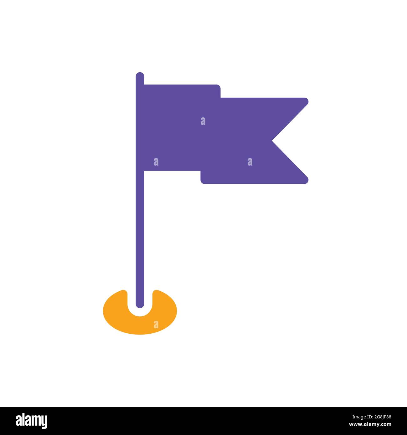 Flag GPS pin vector glyph icon. Navigation sign. Graph symbol for ...