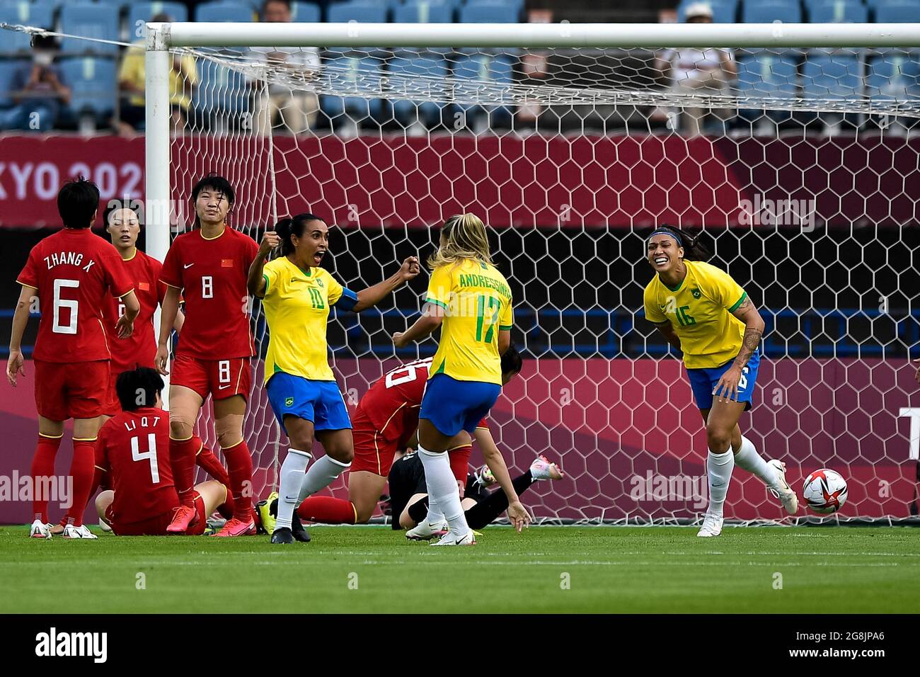 RIFU, JAPAN - JULY 21: Marta of Brazil celebrates after scoring her ...