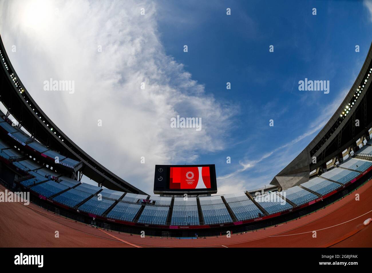 RIFU, JAPAN - JULY 21: Wide angle view of the score board of Miyagi ...