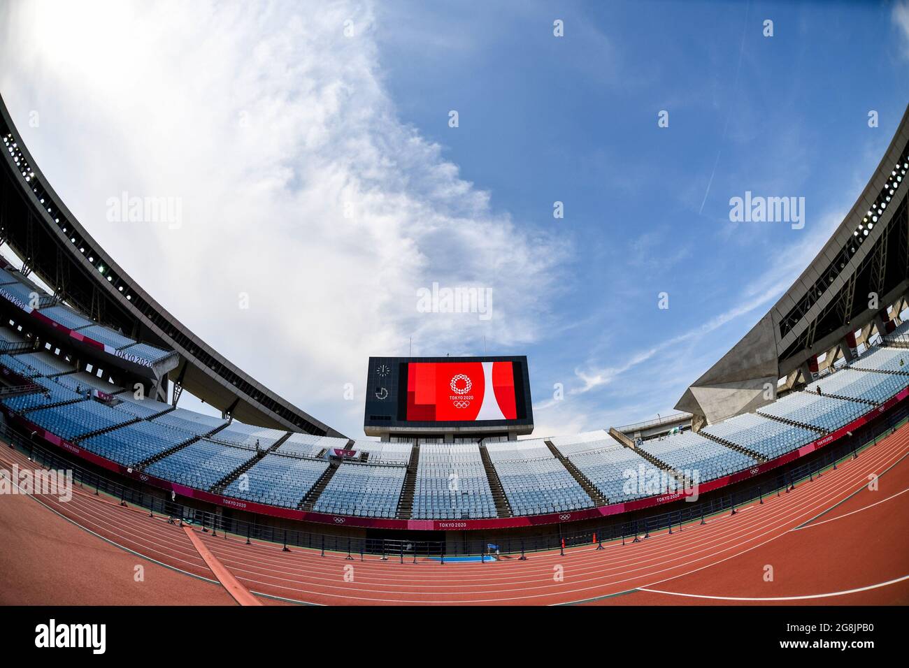 RIFU, JAPAN - JULY 21: Wide angle view of the score board of Miyagi ...
