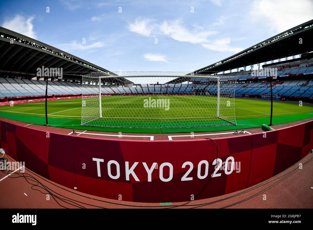 Rifu, Japan. 21st July, 2021. RIFU, JAPAN - JULY 21: Behind the goal ...