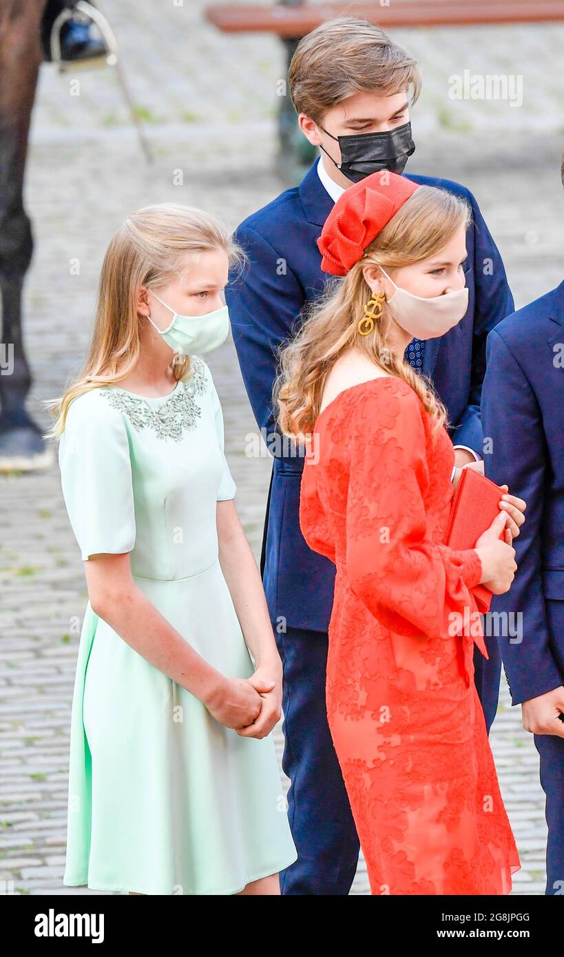 Princess Elisabeth, Prince Gabriel and Princess Eleonore of Belgium ...