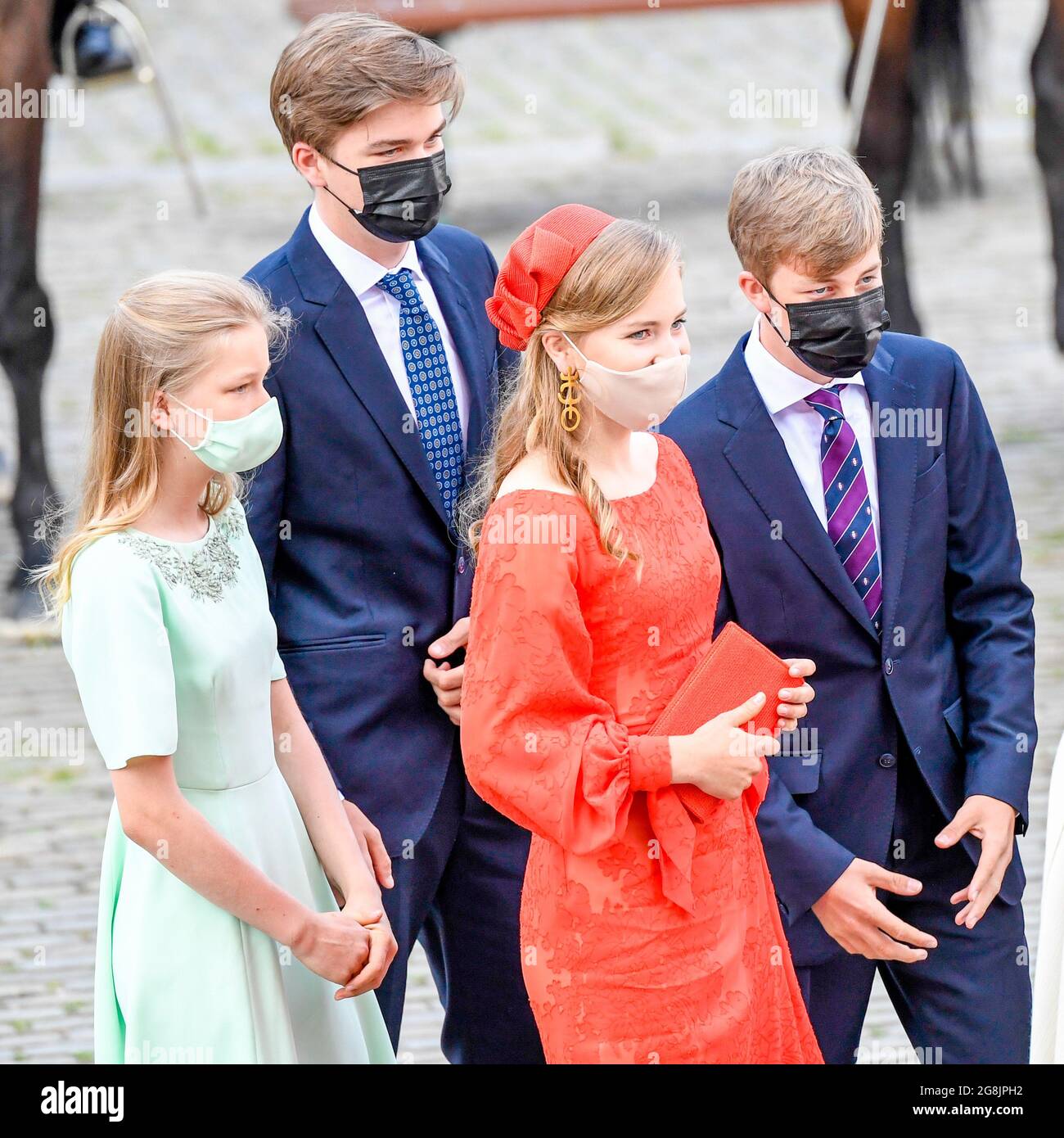 Princess Elisabeth, Prince Gabriel, Prince Emmanuel and Princess ...