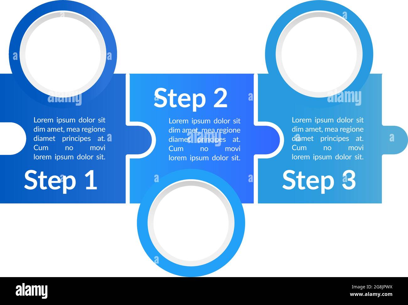 Blue instructional vector infographic template Stock Vector Image & Art ...