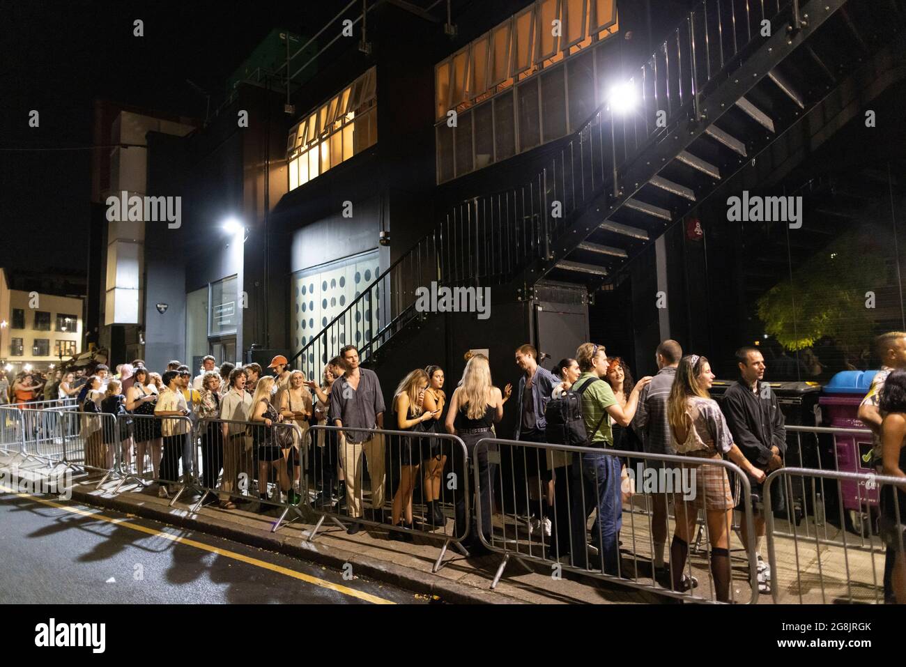 Clubbers head out to the Oval Space night club in the early hours on ...