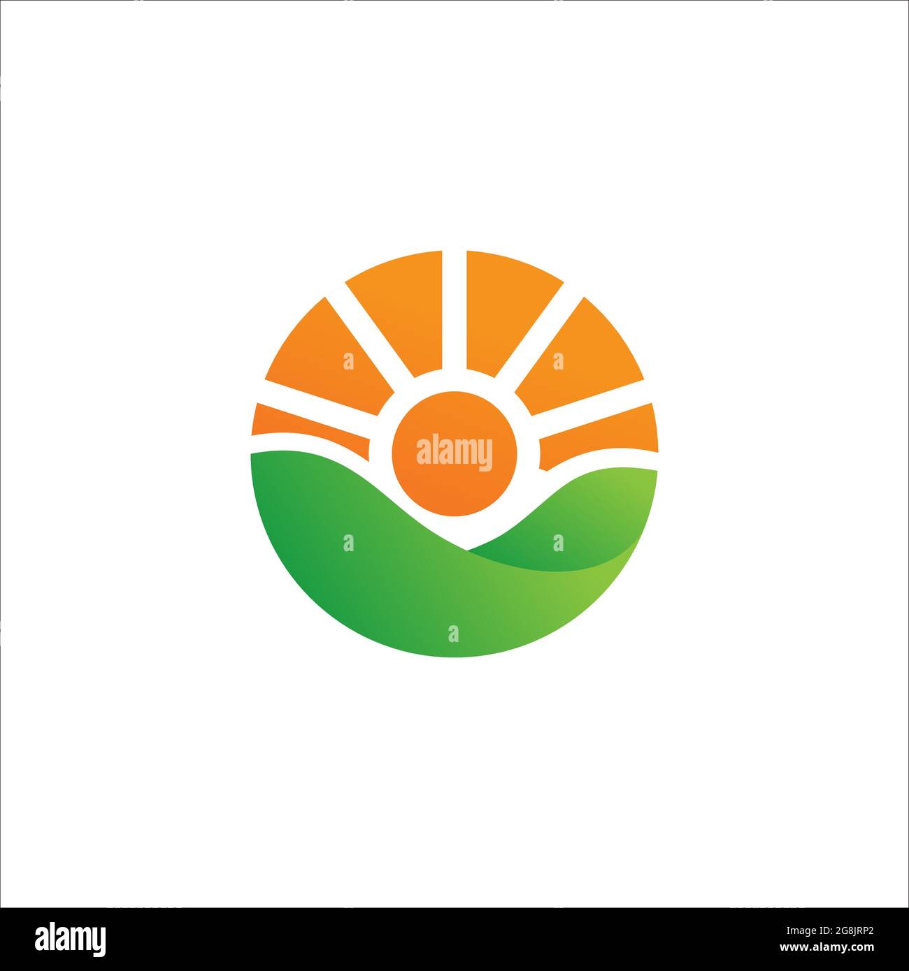 sun farm logo Vector icon design illustration Template Stock Vector ...