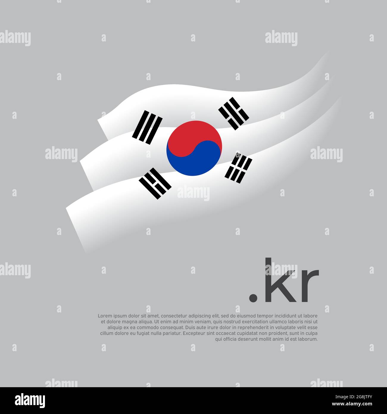South Korea flag watercolor. Stripes colors of the south korean flag on ...