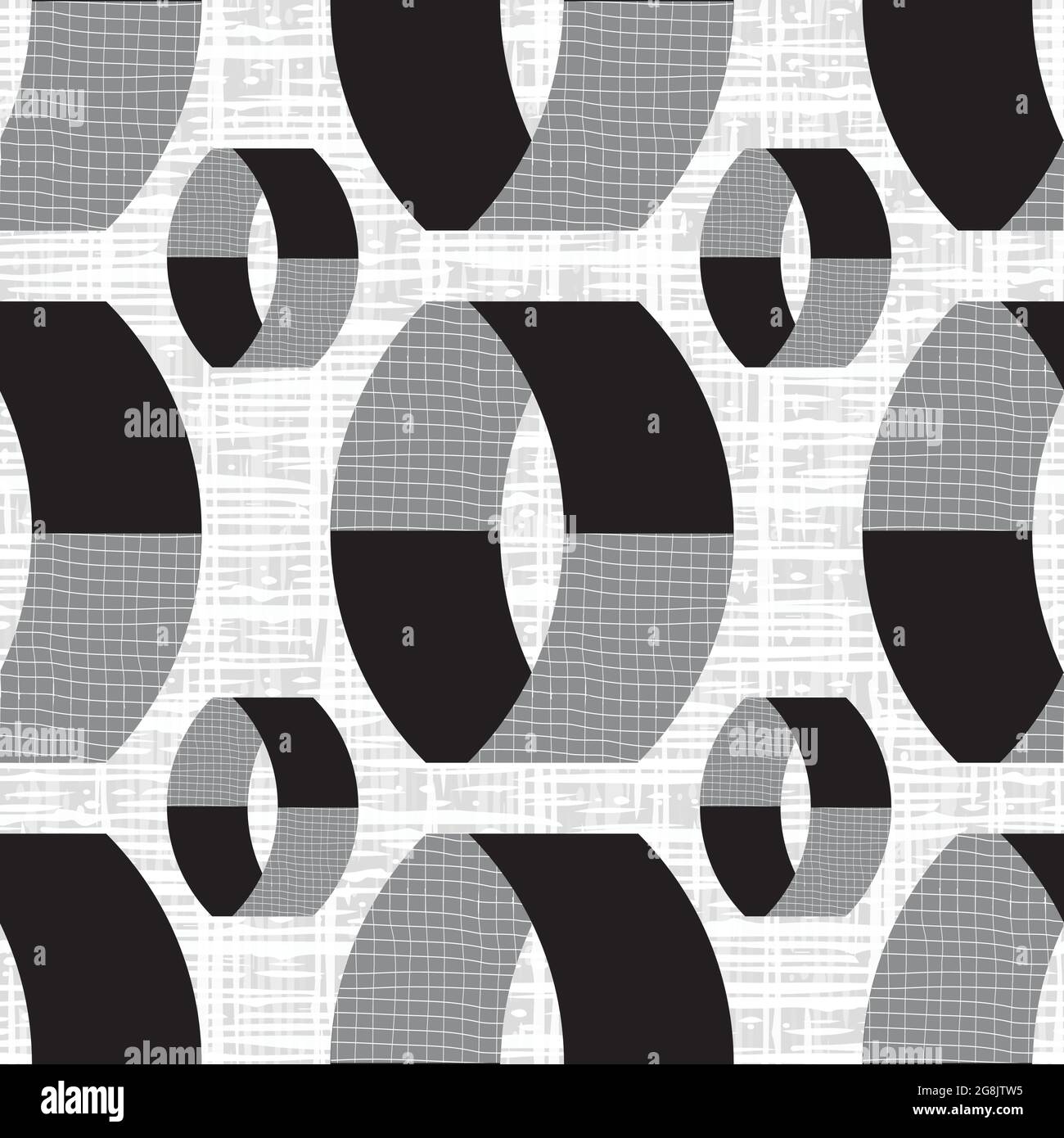 Monochrome textured vector 3D cylinders. Seamless pattern background ...