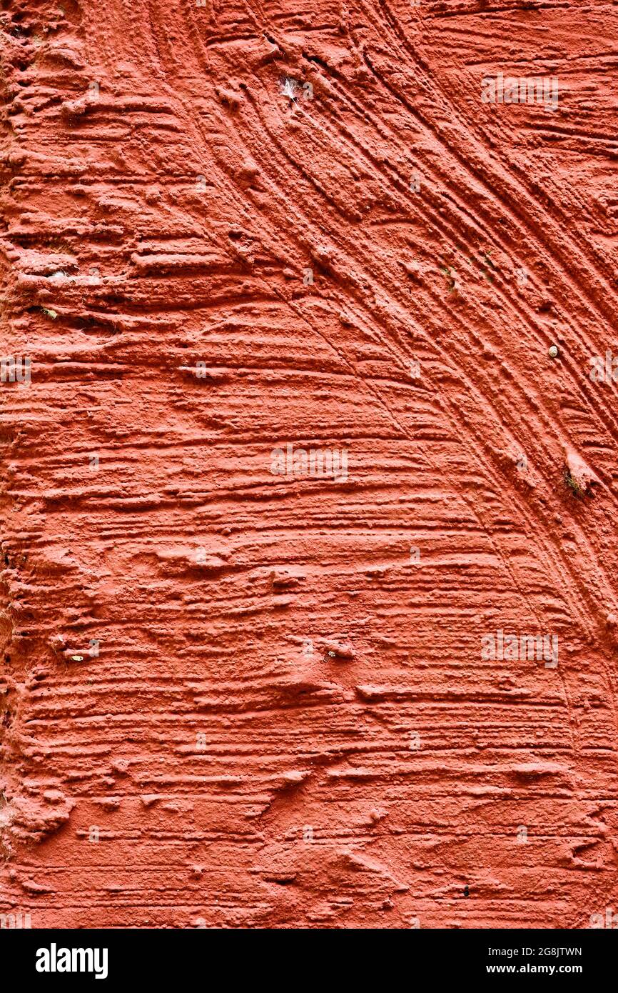 Red Plaster Paint Wall Texture Red Wall Plaster Texture Stock Photos,