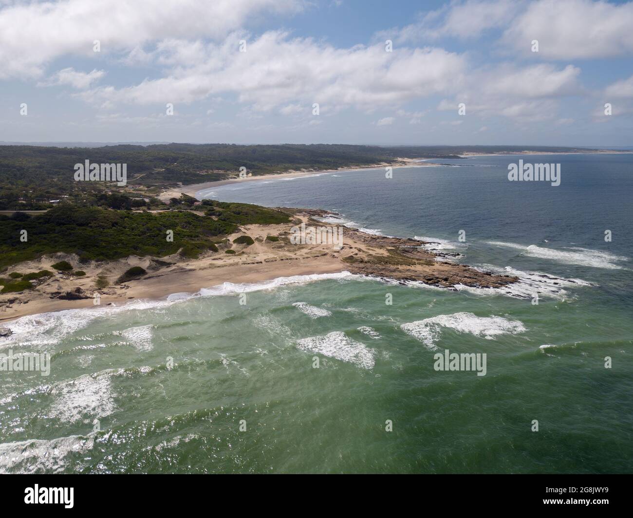 Aerial view of the , wild beach. Rocha, Uruguay Stock Photo - Alamy
