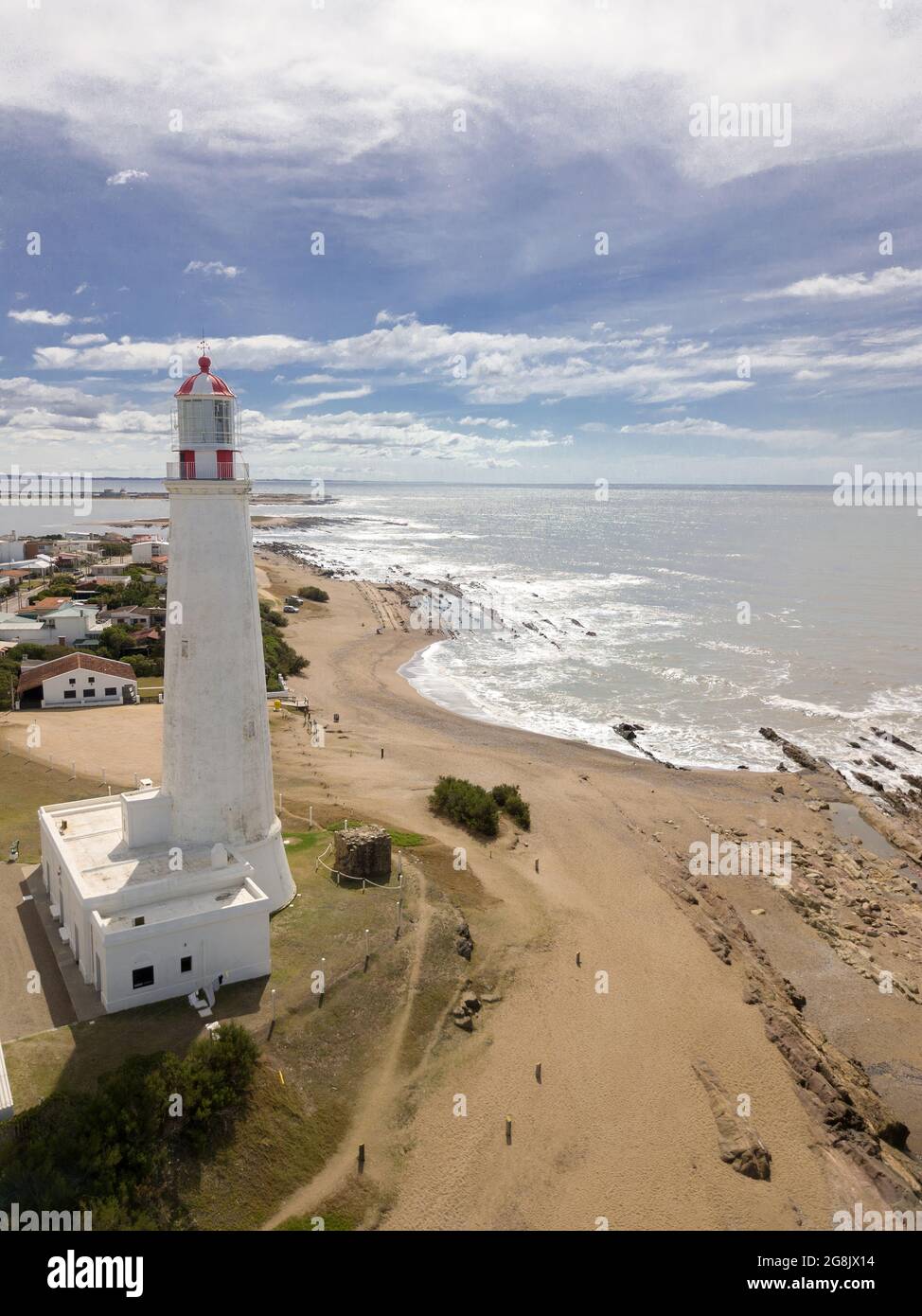 La paloma, Uruguay. aerial view of the lighthouse and the town Stock ...