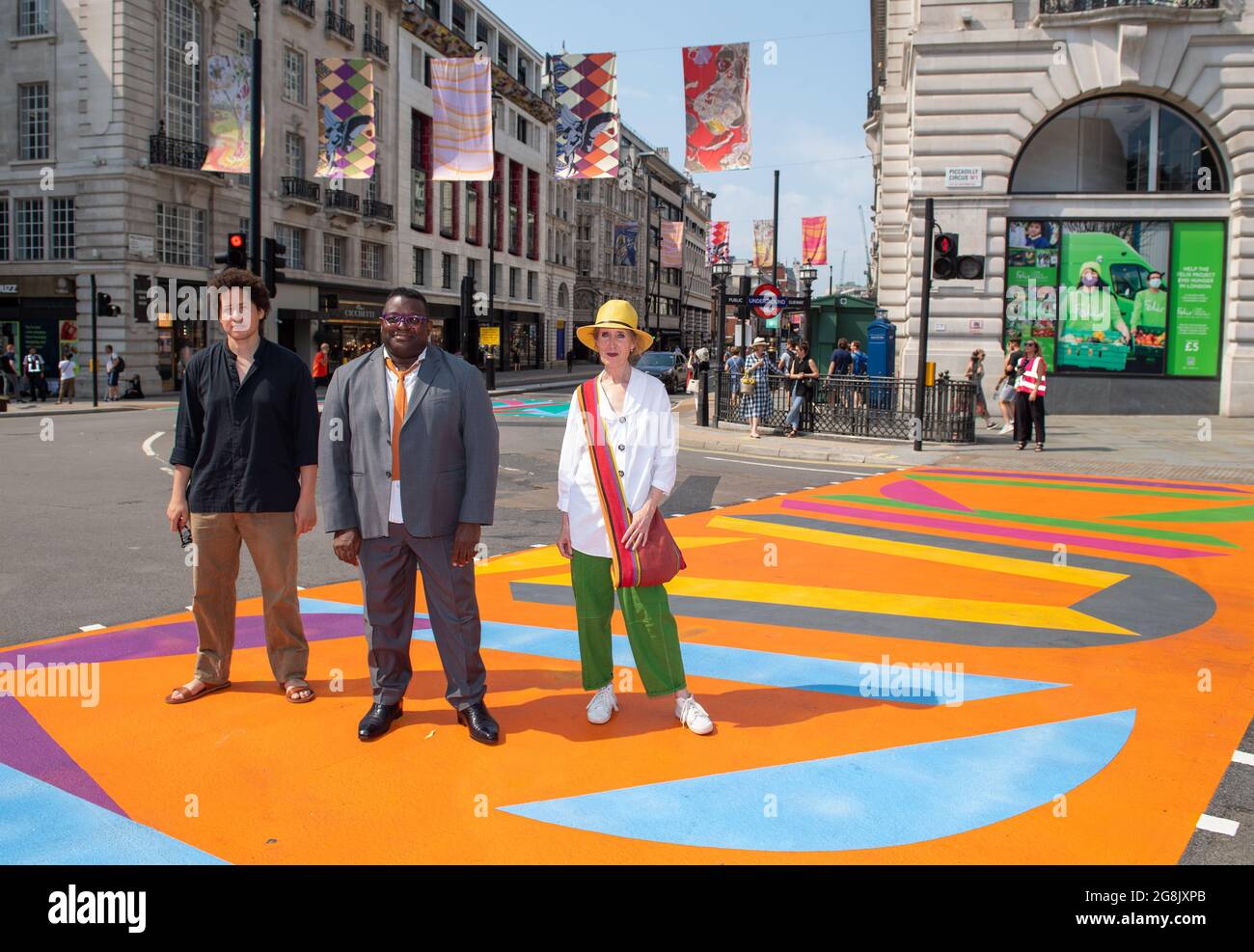 Artists (left to right) Michael Armitage, Vanessa Jackson and Issac ...