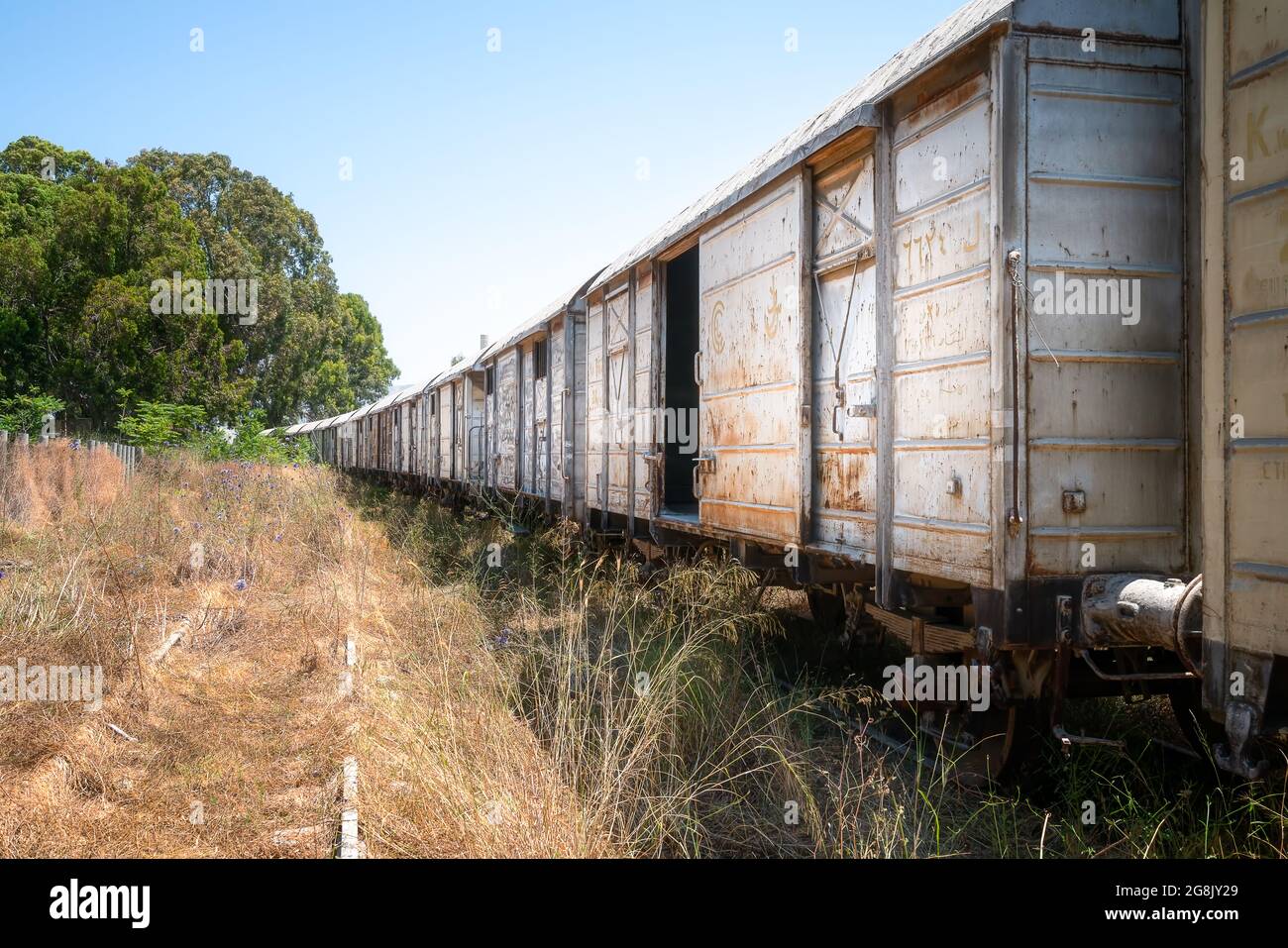 Abandoned Trains and Train Station in Lebanon Stock Photo - Alamy