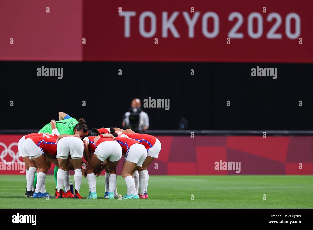 Hokkaido, Japan. 21st July, 2021. Chile team group (CHI) Football/Soccer : Women's First Round ...