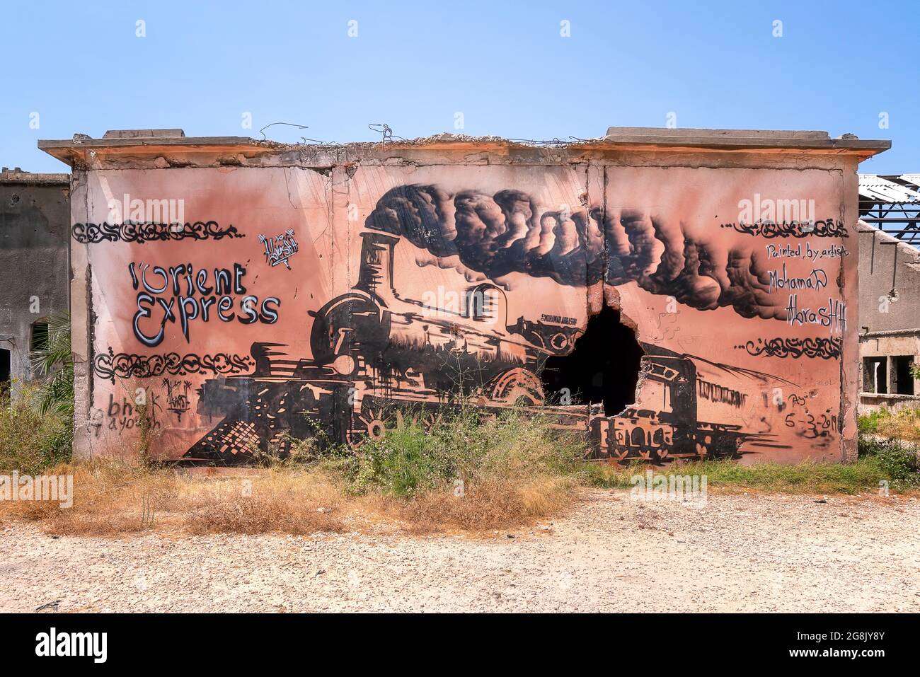 Abandoned Trains and Train Station in Lebanon Stock Photo - Alamy