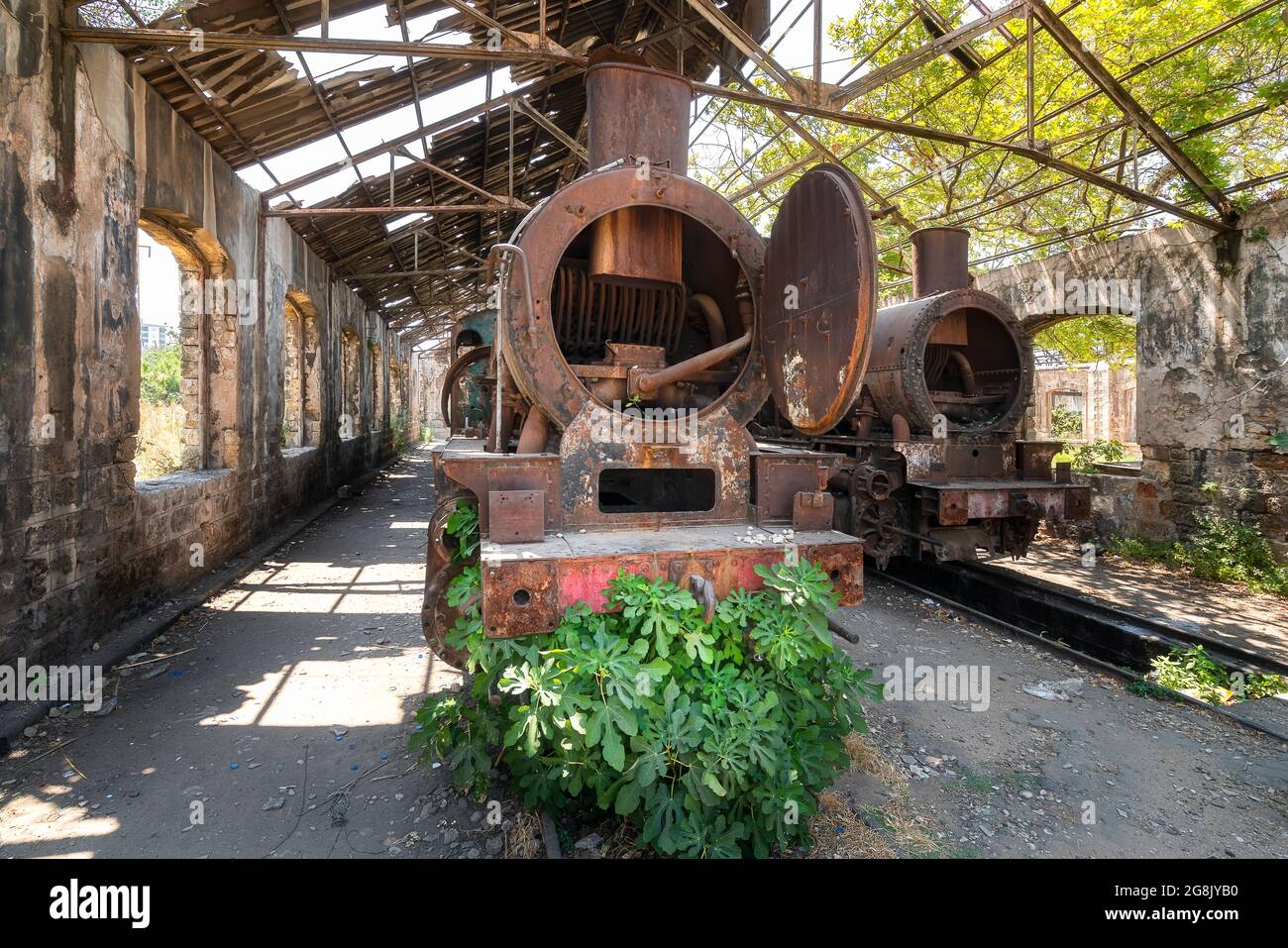 Abandoned Trains and Train Station in Lebanon Stock Photo - Alamy