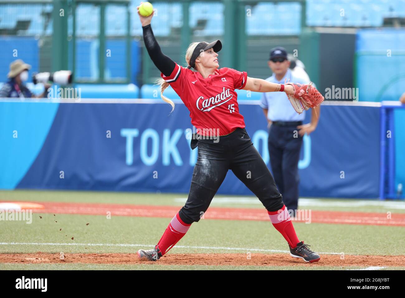 Fukushima, Japan. 21st July, 2021. Danielle Lawrie (CAN) Softball ...