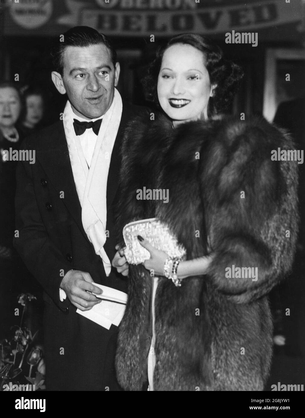 Director WILLIAM WYLER and MERLE OBERON in January 1937 at the London ...