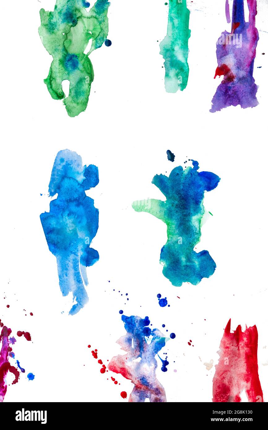 watercolor spot and stokes Stock Photo - Alamy