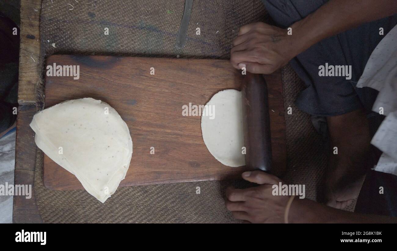 Top view of the preparation of a popular Samosa Stock Photo - Alamy