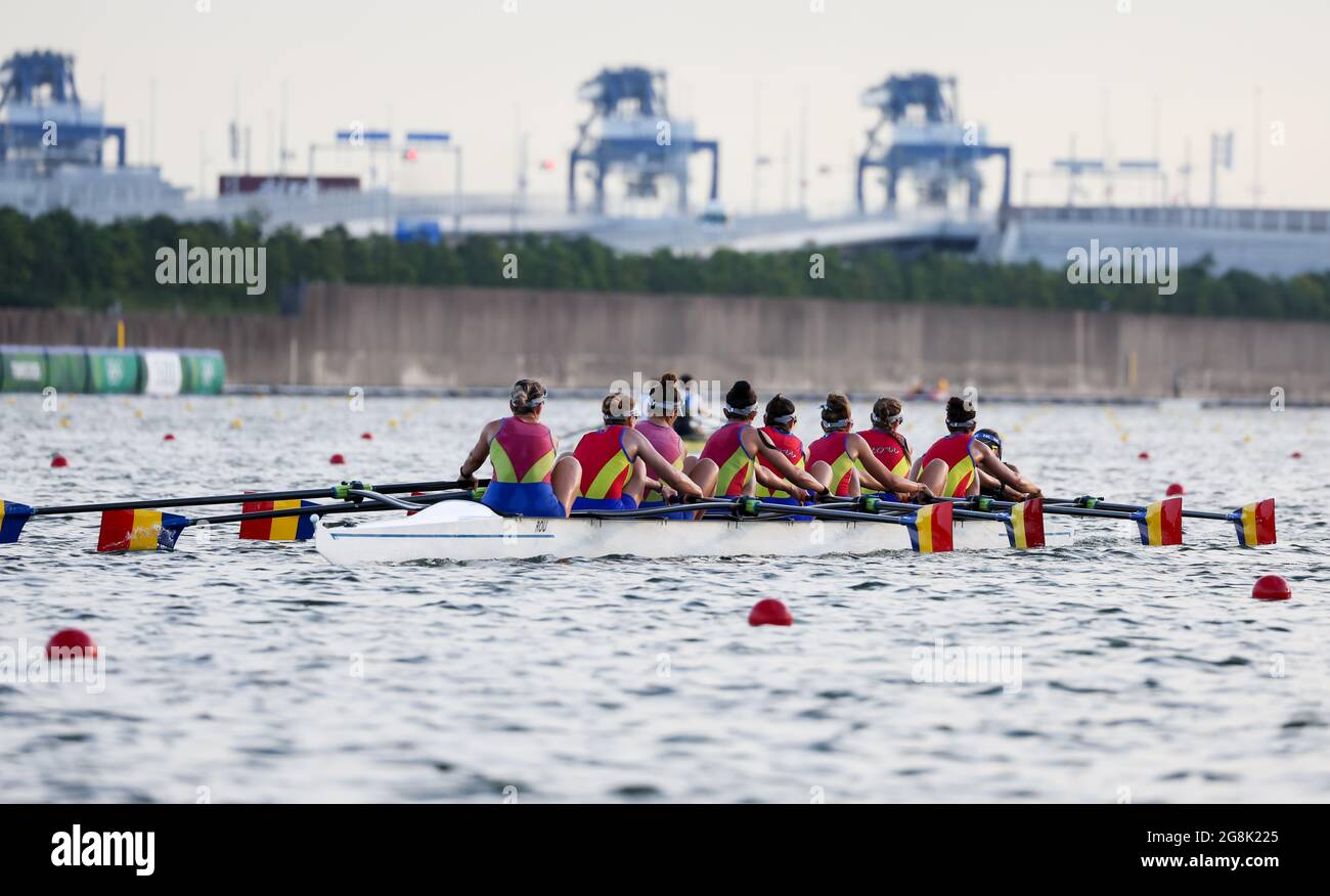 Tokio, Japan. 21st July, 2021. Rowing: Olympics, training, in the Sea ...
