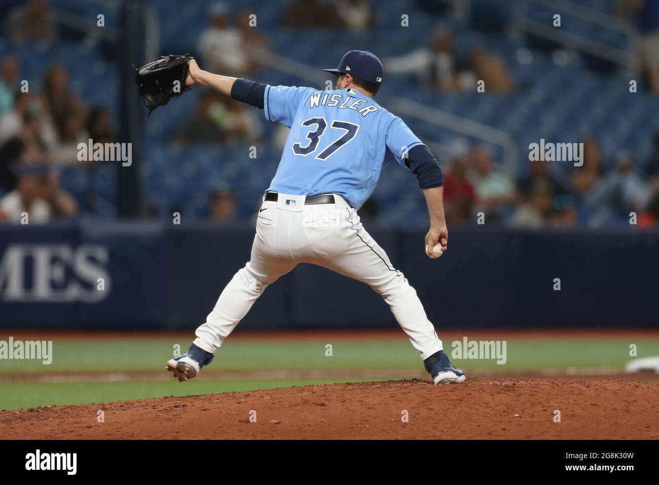 St. Petersburg, FL. USA; Tampa Bay Rays relief pitcher Matt Wisler (37 ...