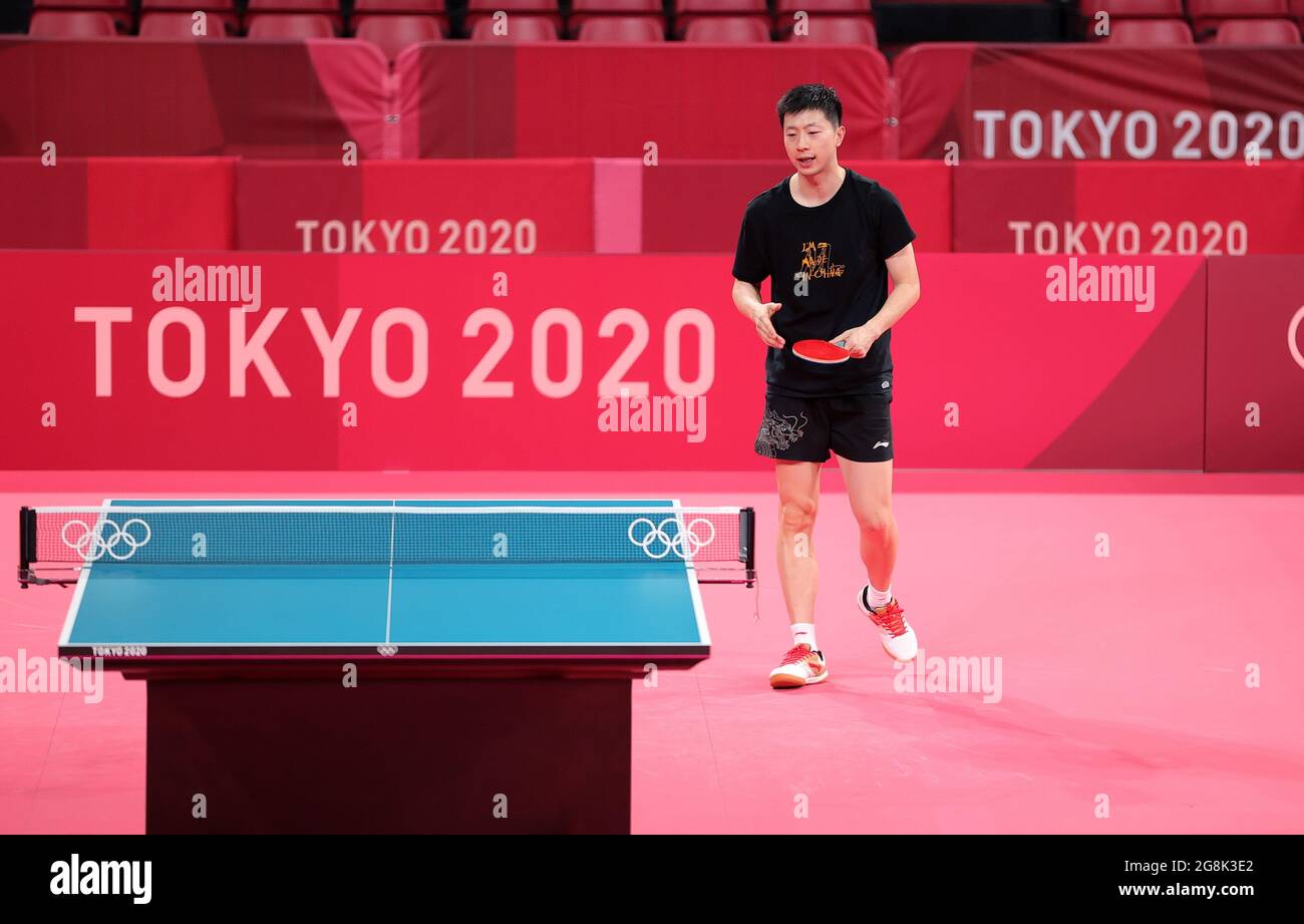 Tokyo, Japan. 21st July, 2021. Chinese table tennis player Ma Long ...