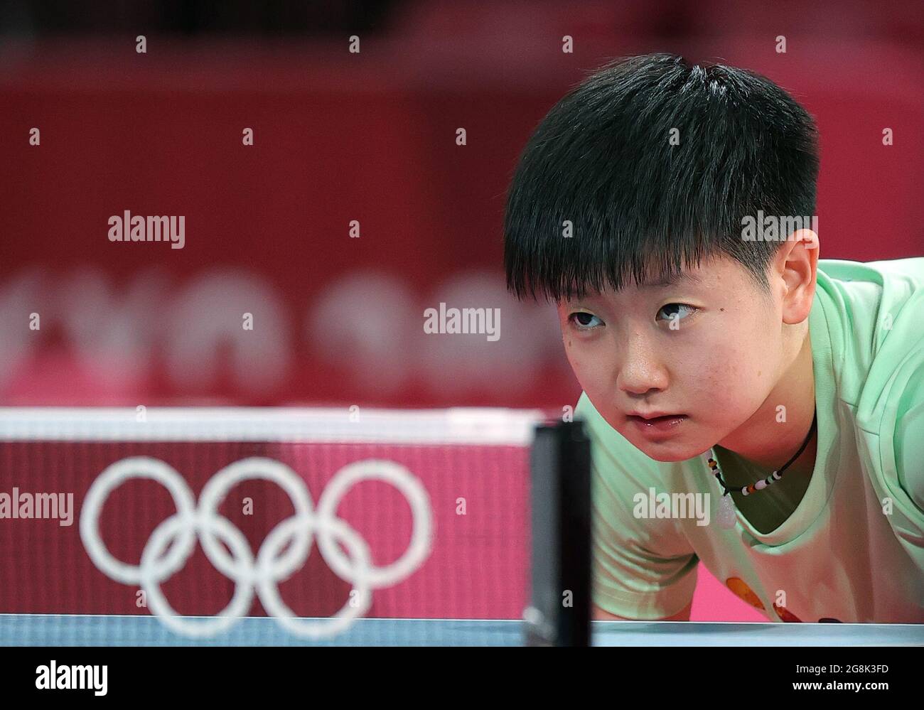 Tokyo, Japan. 21st July, 2021. Chinese table tennis player Sun Yingsha ...