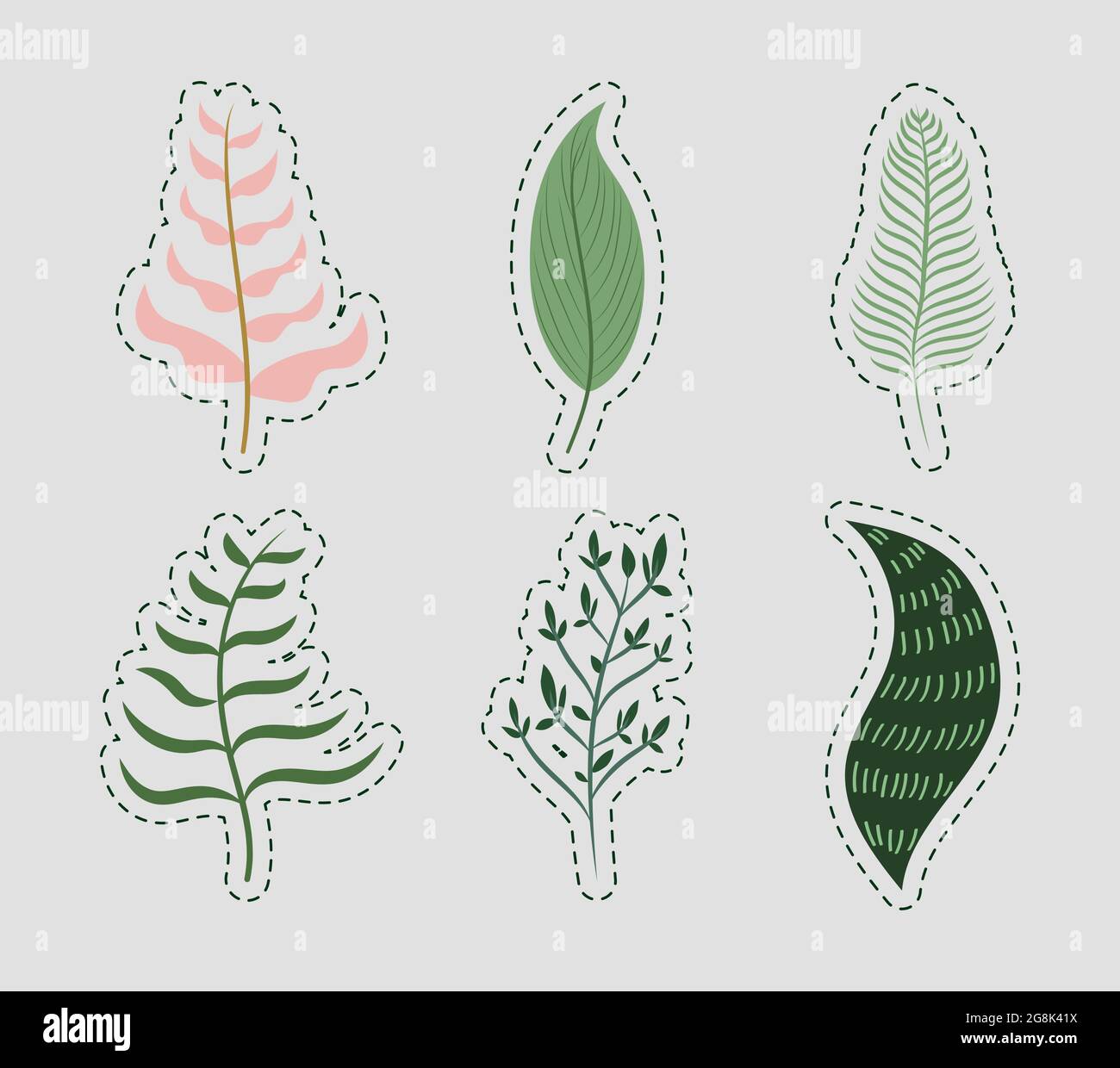 six garden leaves Stock Vector Image & Art - Alamy