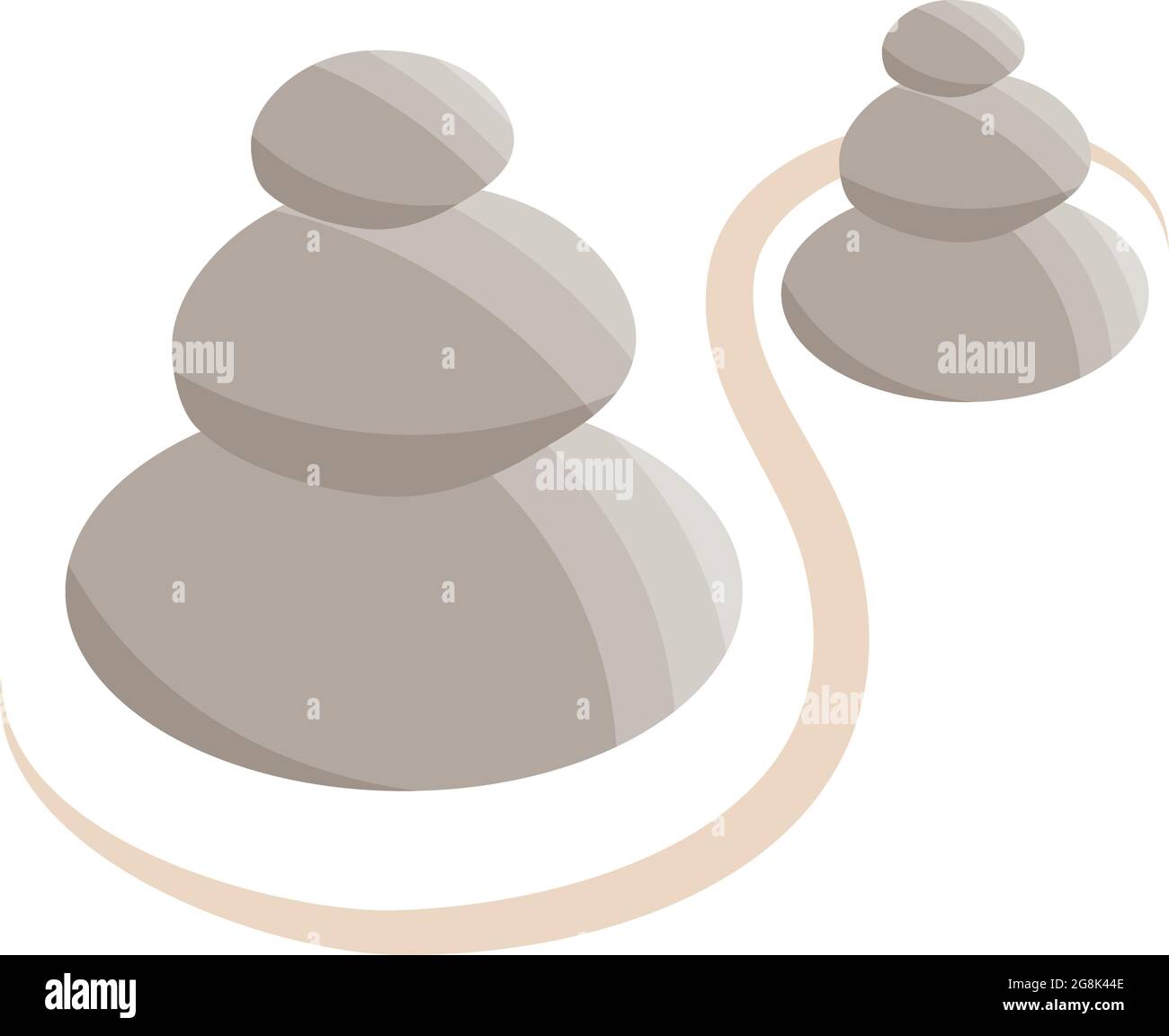 zen sand garden with stones Stock Vector Image & Art - Alamy