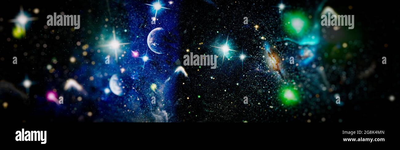 Panorama. Horizontal view for a glass panels . Template banner ...