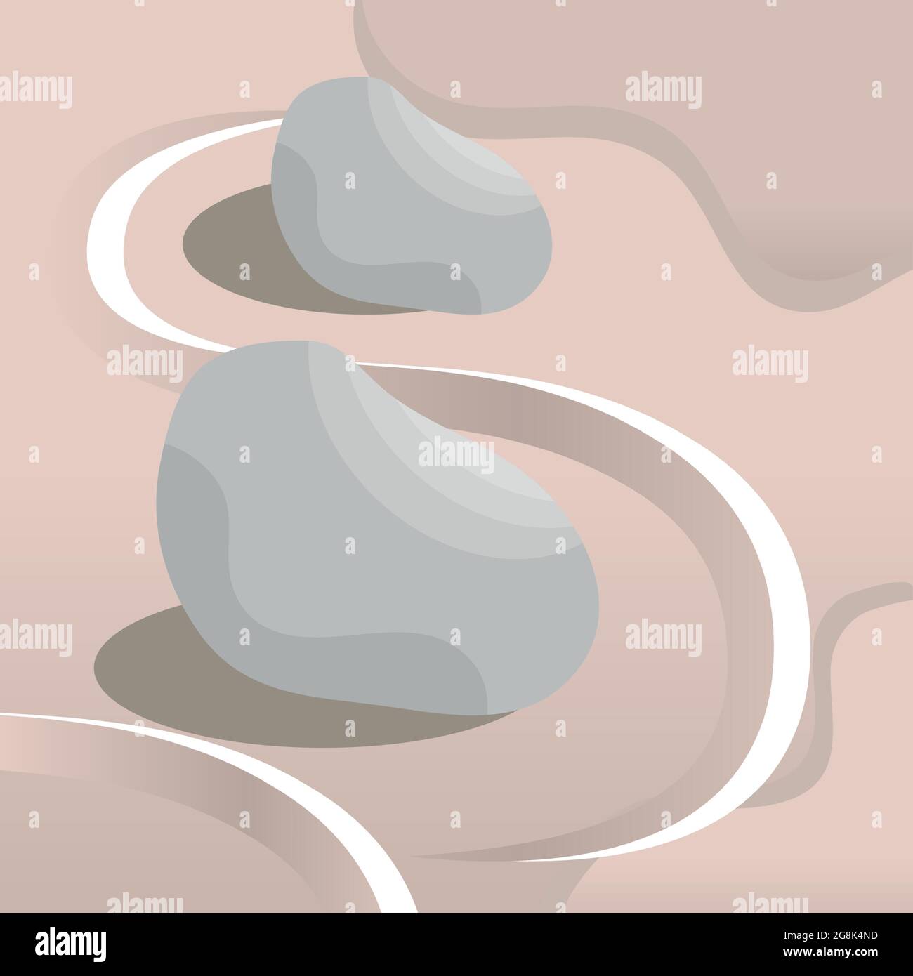 Japanese rock garden vector Stock Vector Images - Alamy