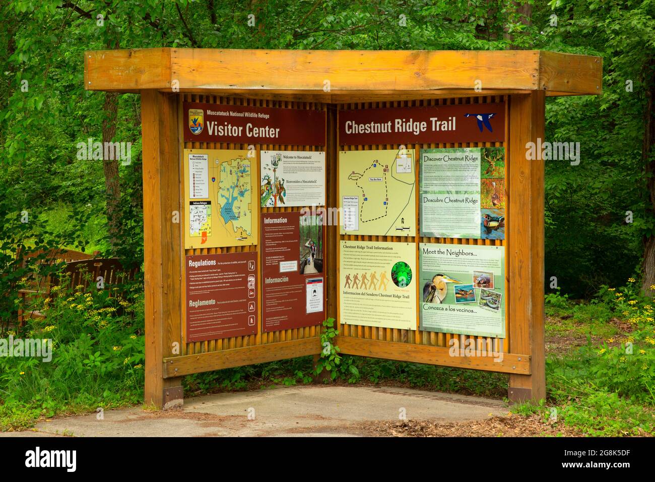 Information kiosk, Muscatatuck National Wildlife Refuge, Indiana Stock ...