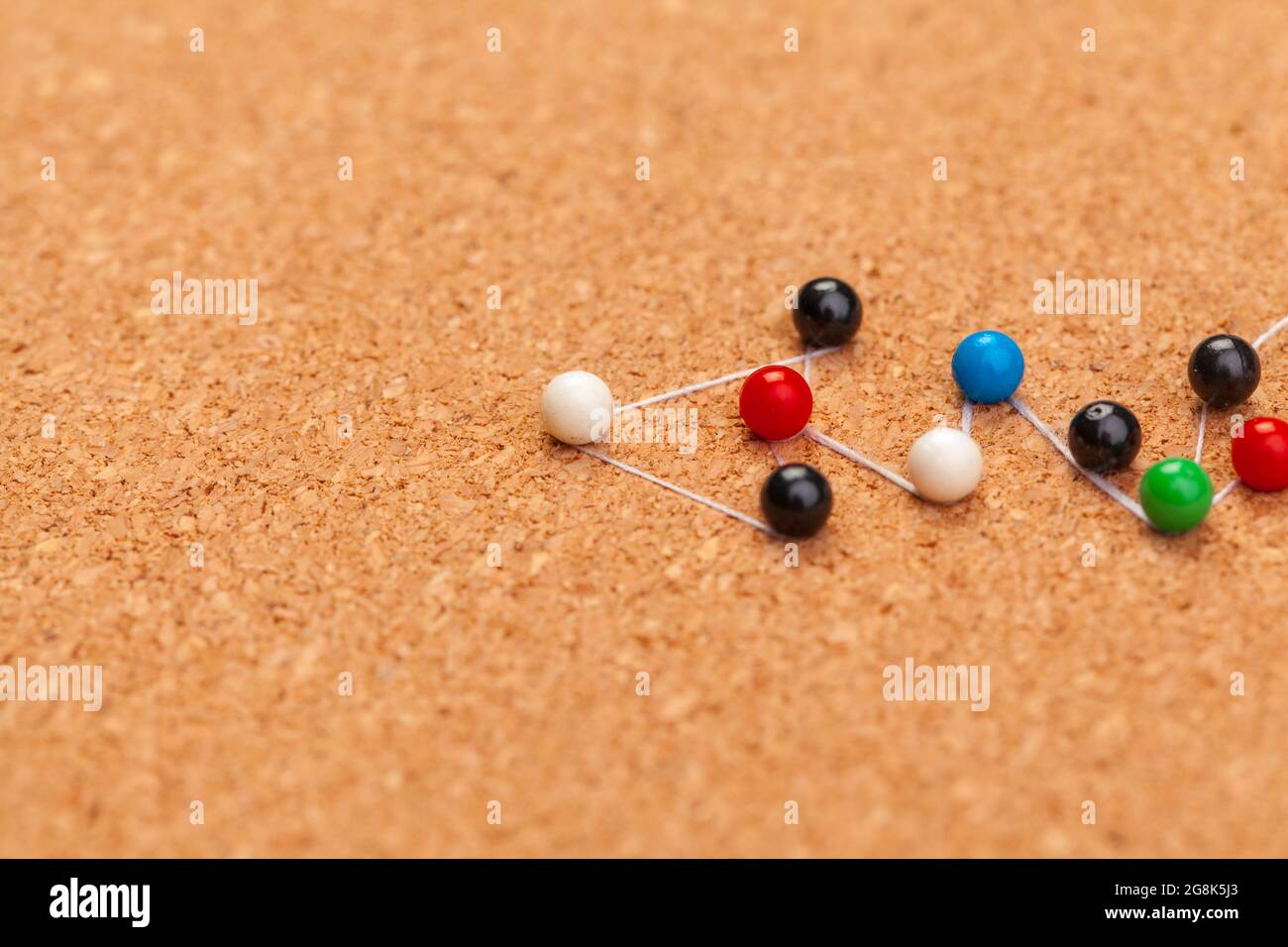 pins connected creating a network Stock Photo - Alamy