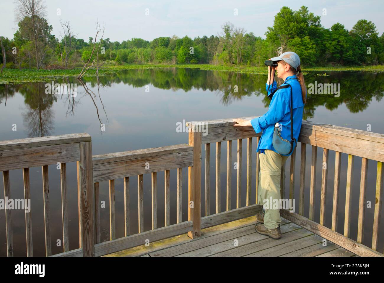 Discovery Pond observation deck, Muscatatuck National Wildlife Refuge ...