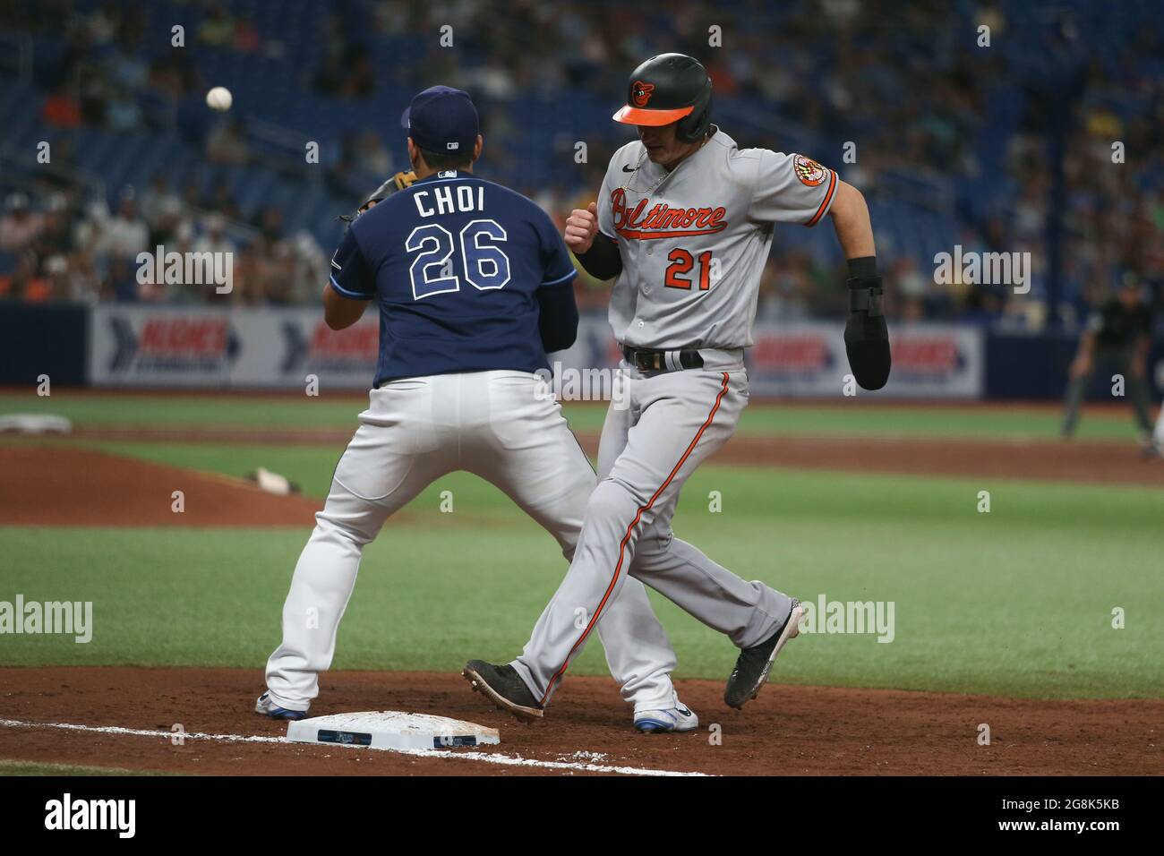 St. Petersburg, FL. USA; Tampa Bay Rays first baseman Ji-Man Choi (26 ...