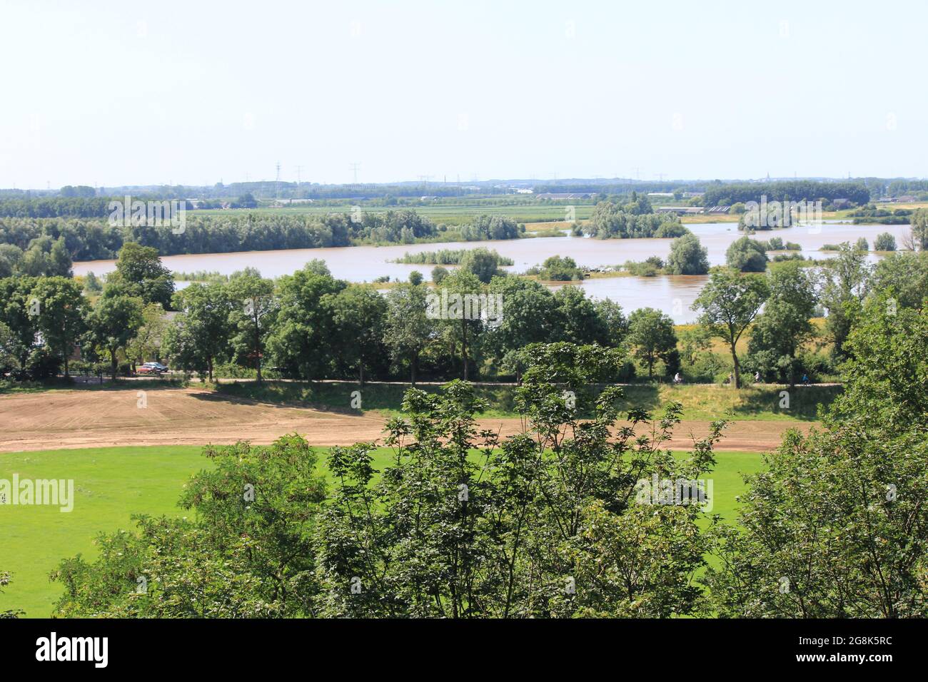 High water level of the Lower Rhine River Stock Photo - Alamy