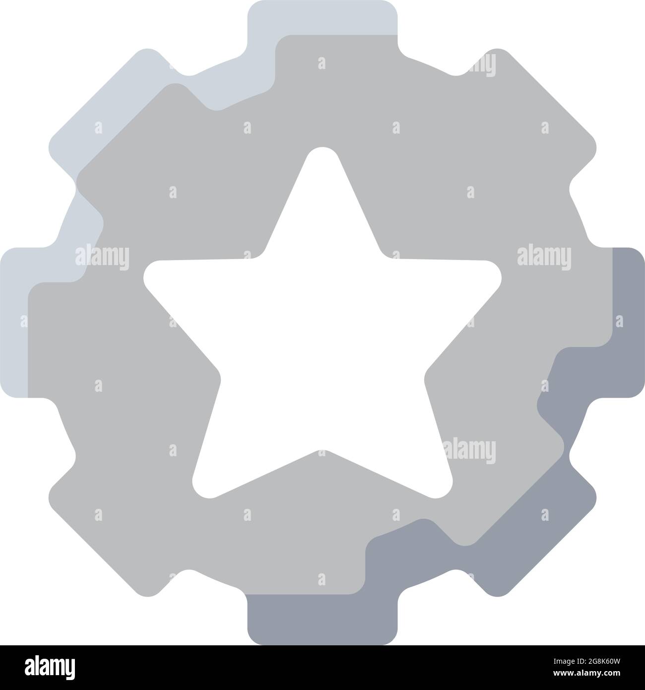 gear with star Stock Vector Image & Art - Alamy