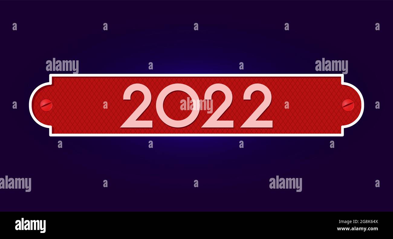 New year 2022. a sign with the number 2022. Merry Christmas and Happy ...