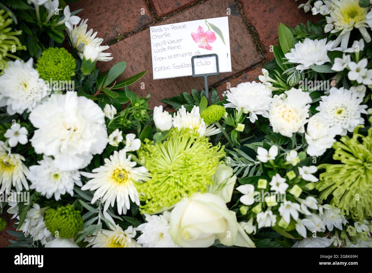 Floral tribute from Celtic FC for former Celtic player and Lisbon Lion ...